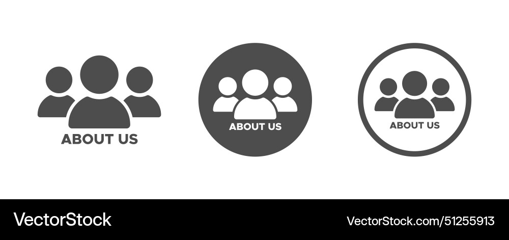 About us icons set Royalty Free Vector Image - VectorStock