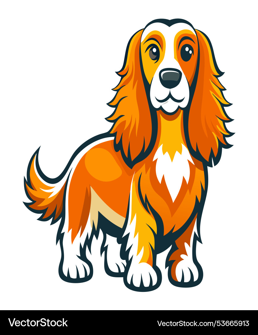 Beloved american cocker spaniel Royalty Free Vector Image