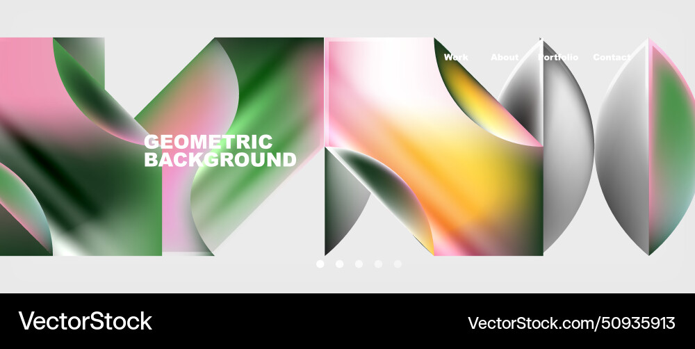 Colorful gradients with abstract geometric shapes Vector Image