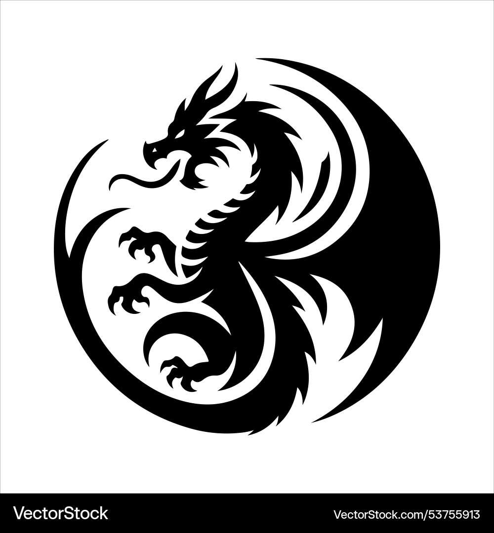 Dragon design eps file Royalty Free Vector Image