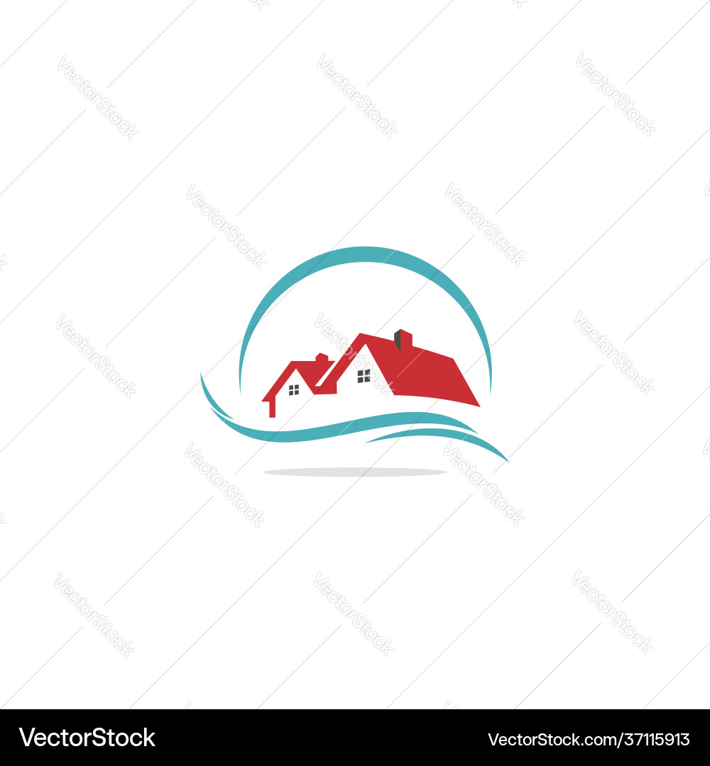 Home realty company logo Royalty Free Vector Image
