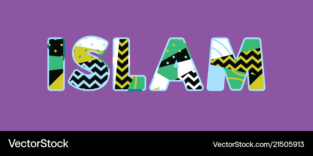 Islam concept word art Royalty Free Vector Image
