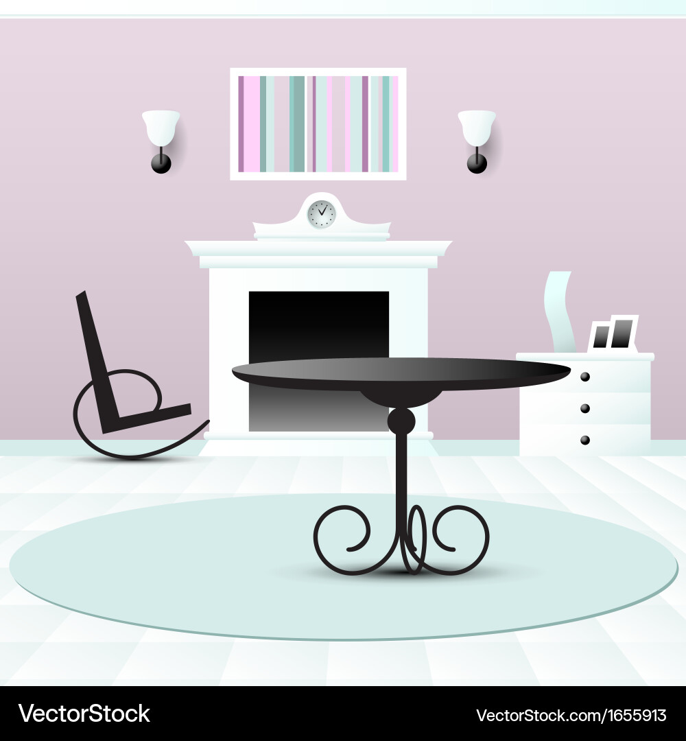 Living room decor Royalty Free Vector Image - VectorStock