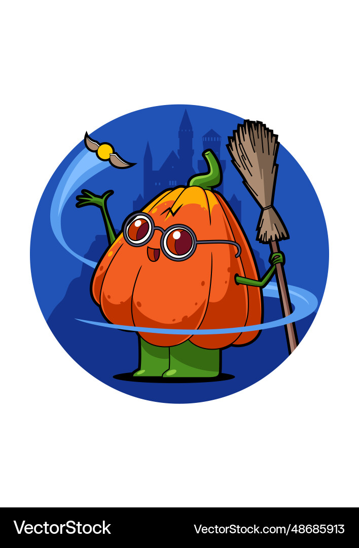 Magic pumpkin Royalty Free Vector Image - VectorStock