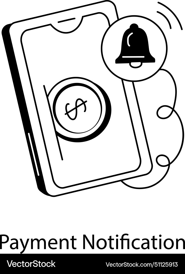 Payment notification Royalty Free Vector Image