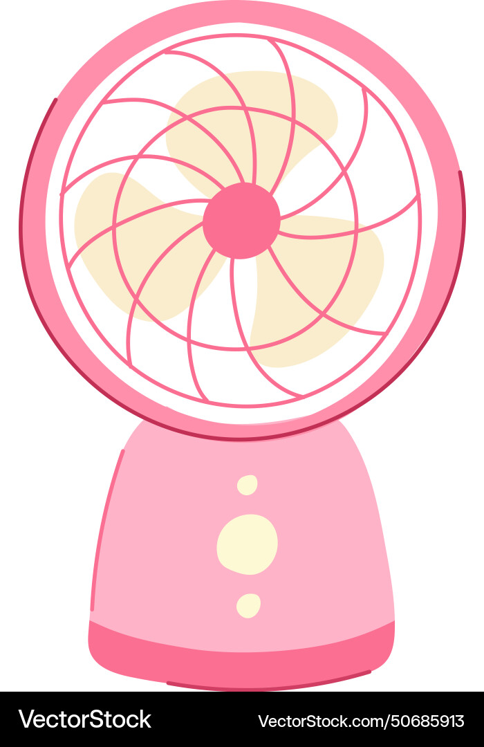 Table desk fan cartoon Royalty Free Vector Image