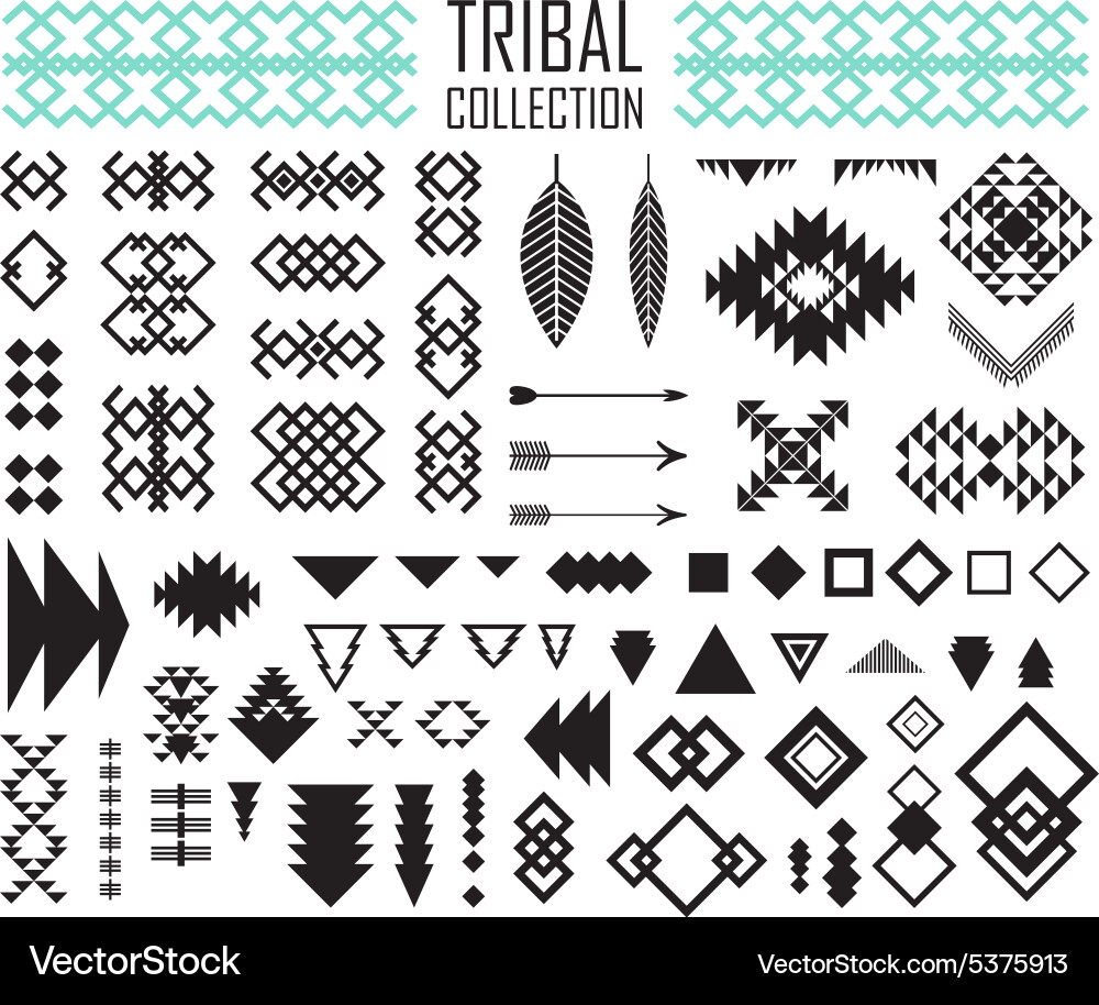 Tribal elements collection Royalty Free Vector Image