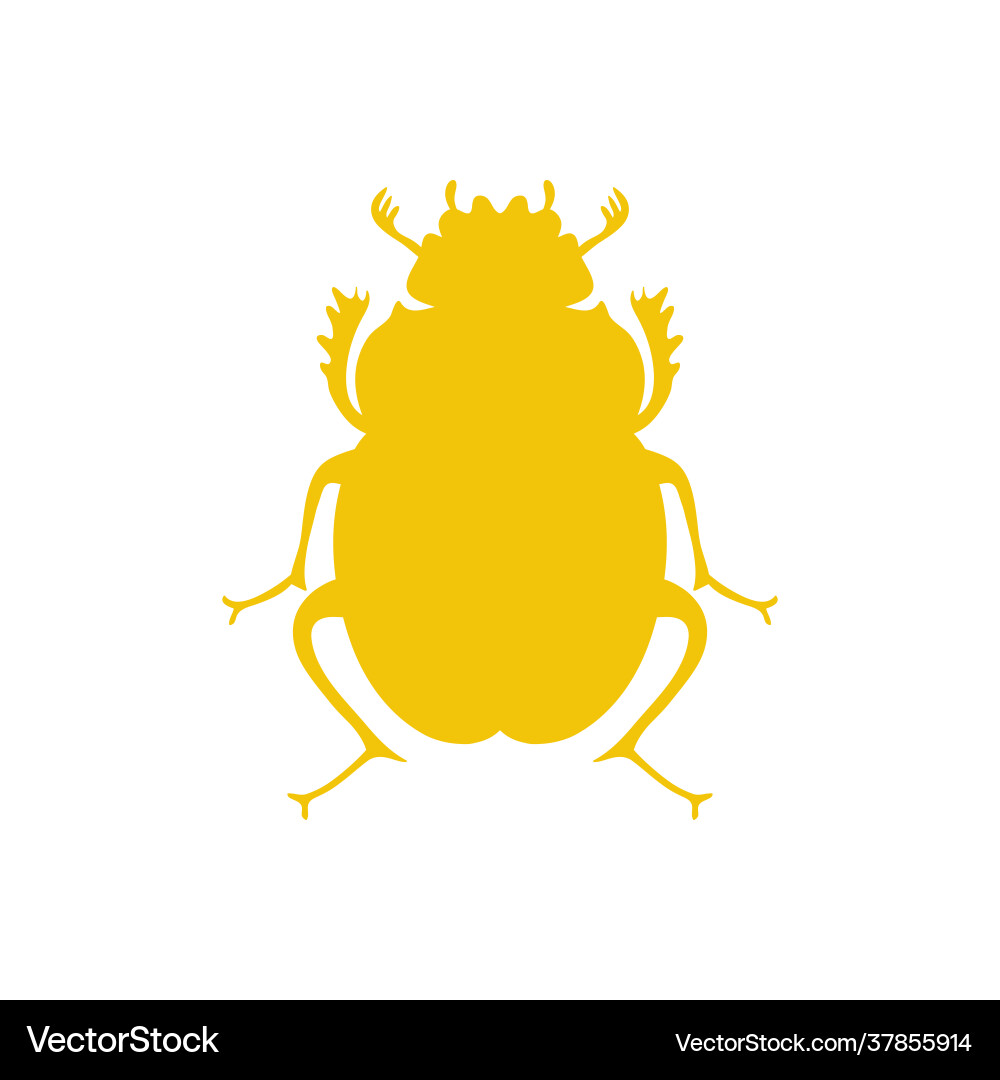 Black beetle egyptian symbol lady bug logo Vector Image