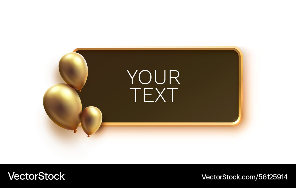 Congratulations frame balloon with photo Vector Image