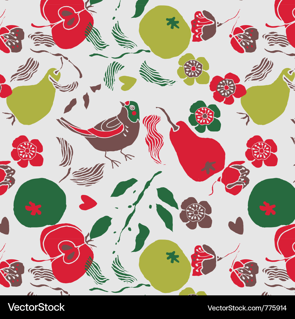 Floral Birds Pattern Royalty Free Vector Image
