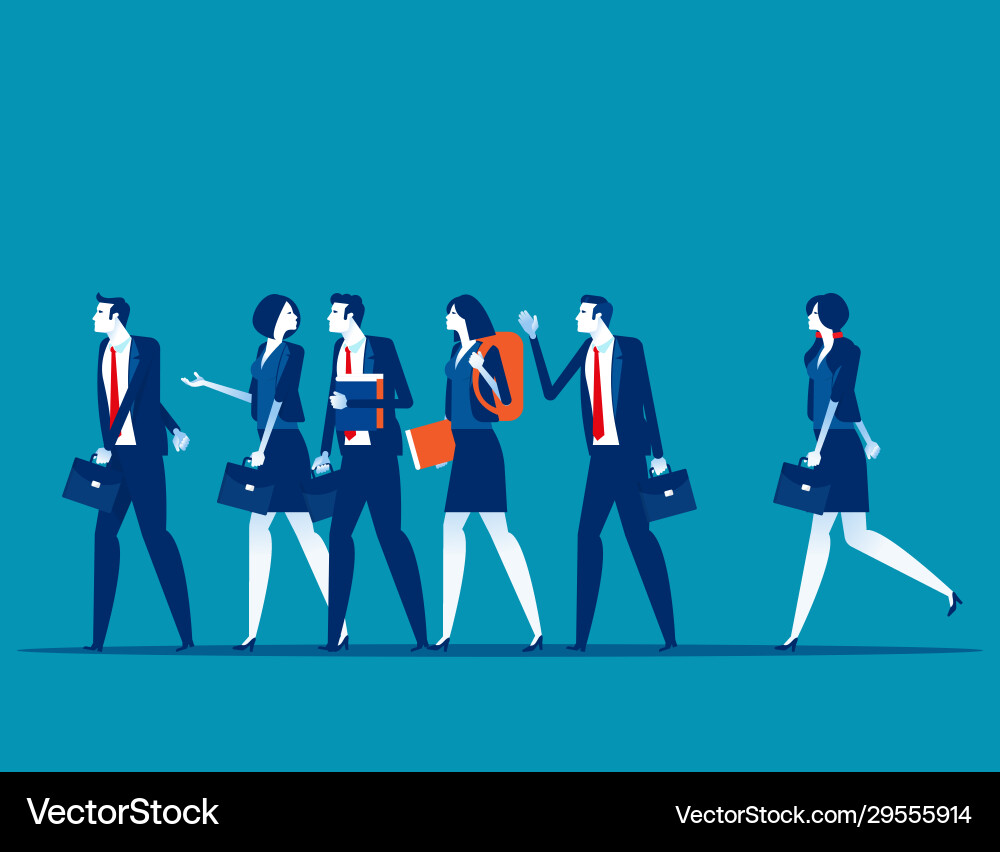 Group business people go to work concept Vector Image