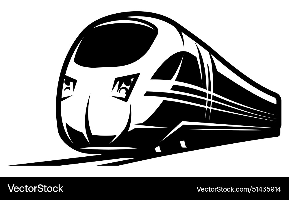 High-speed passenger express train Royalty Free Vector Image