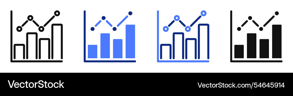 Icon or logo of statistics graph Royalty Free Vector Image