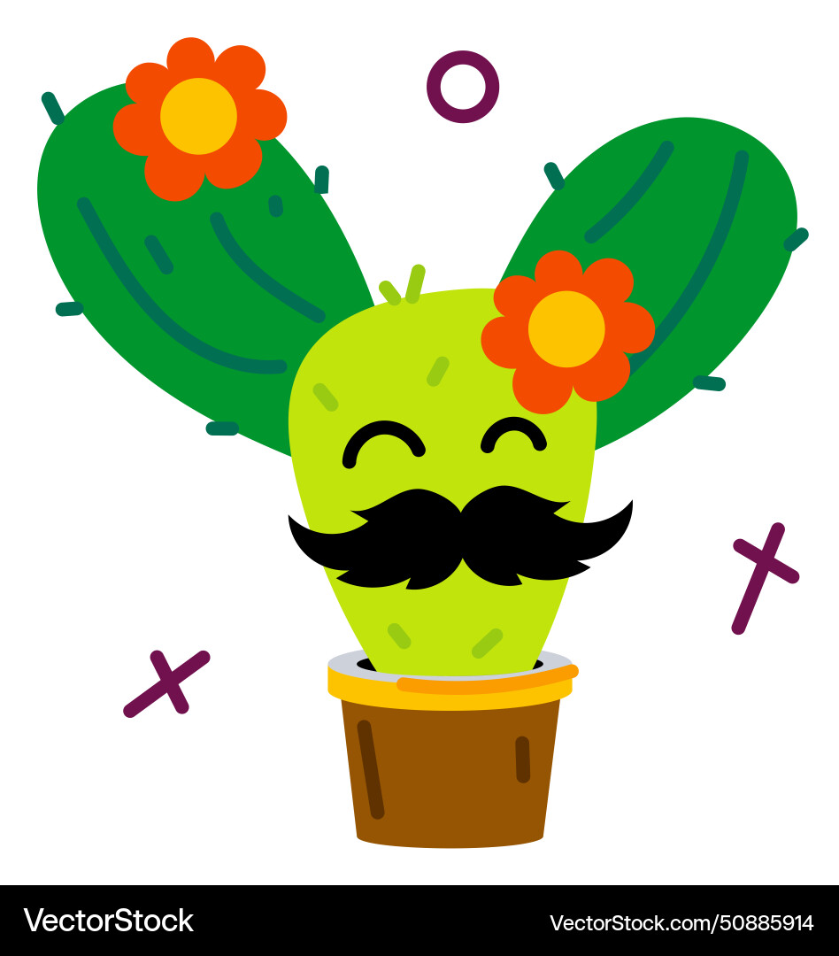 Mexican cactus Royalty Free Vector Image - VectorStock