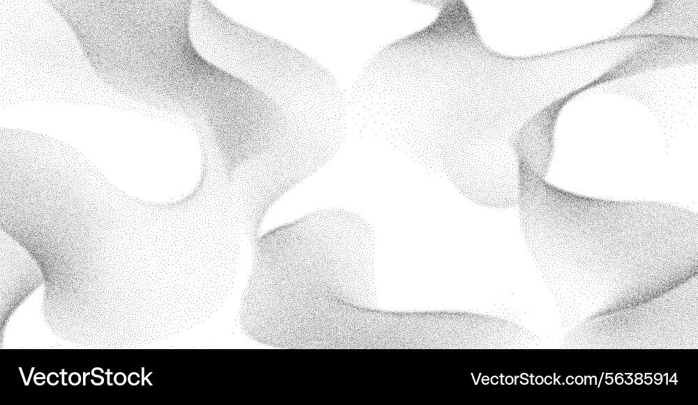 Monochrome stipple gradient in organic flowing Vector Image