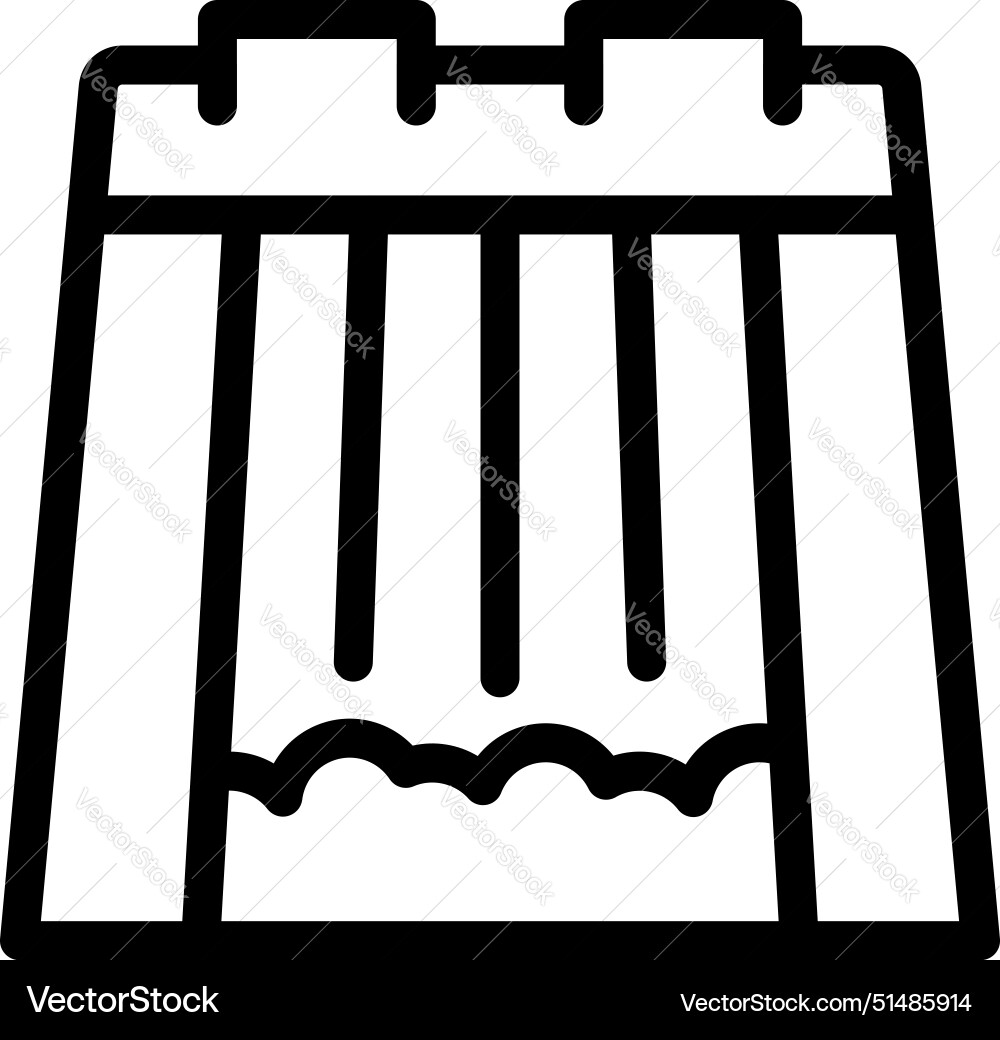 Simple line art calendar icon Royalty Free Vector Image