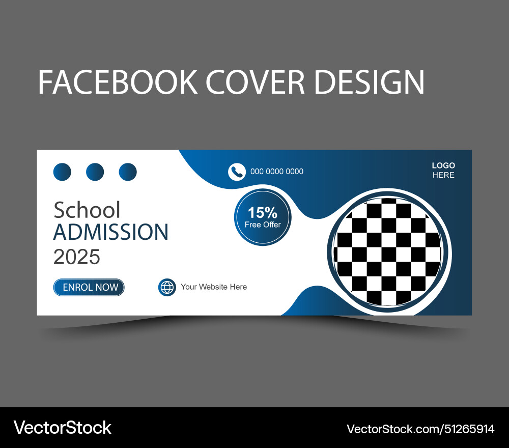 Social media cover design Royalty Free Vector Image