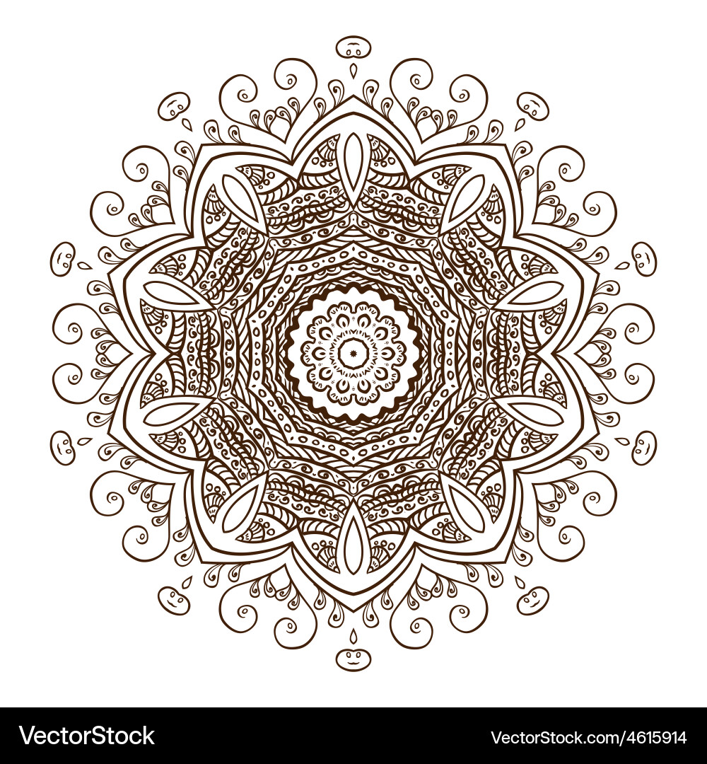 Vintage circular pattern of indian Royalty Free Vector Image