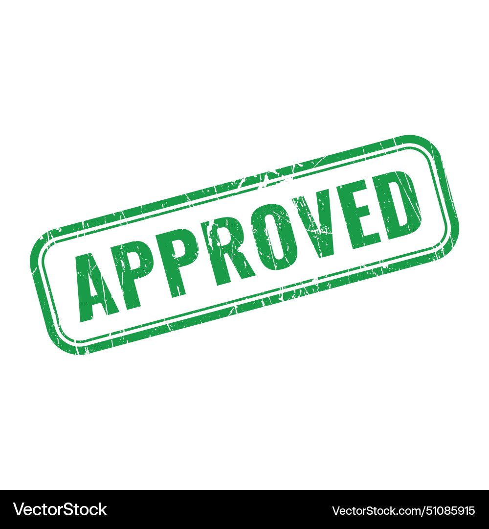 Approved rubber stamp icon Royalty Free Vector Image