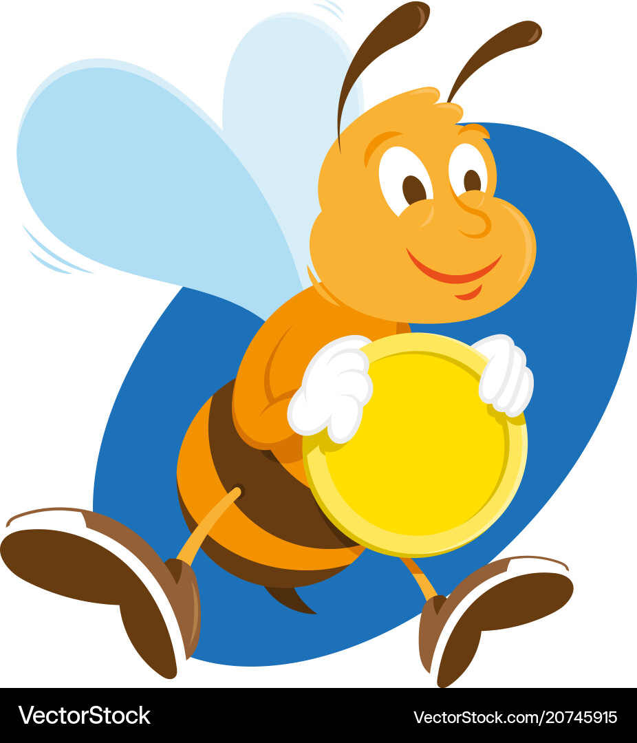 Bee keep gold coin Royalty Free Vector Image - VectorStock