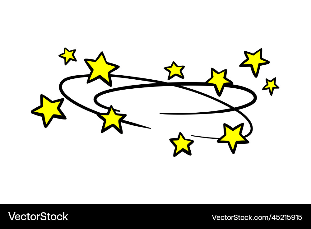 Dizziness with stars Royalty Free Vector Image