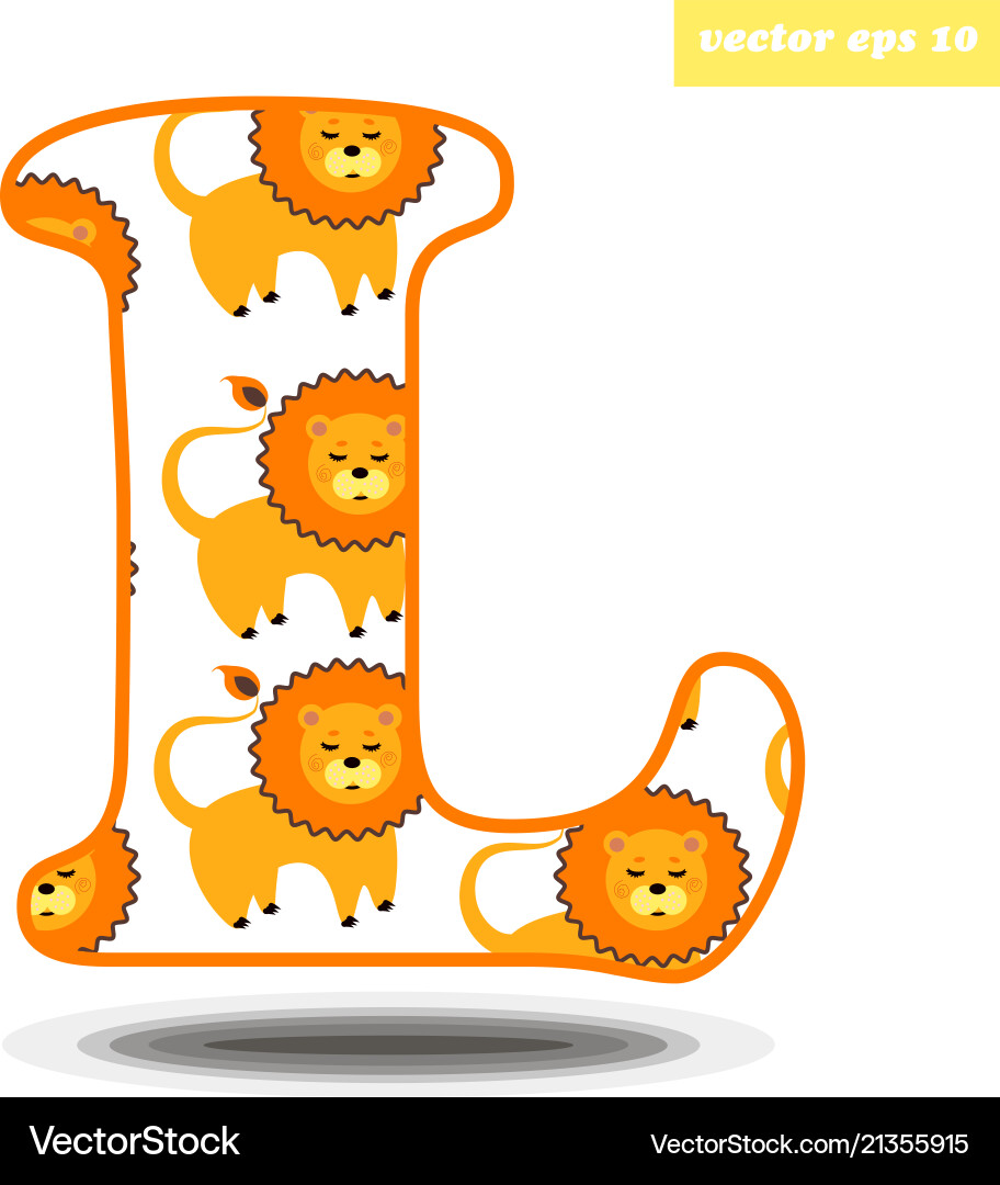 Letter L Cartoon Premium Vector | English Letters L Alphabet Font With