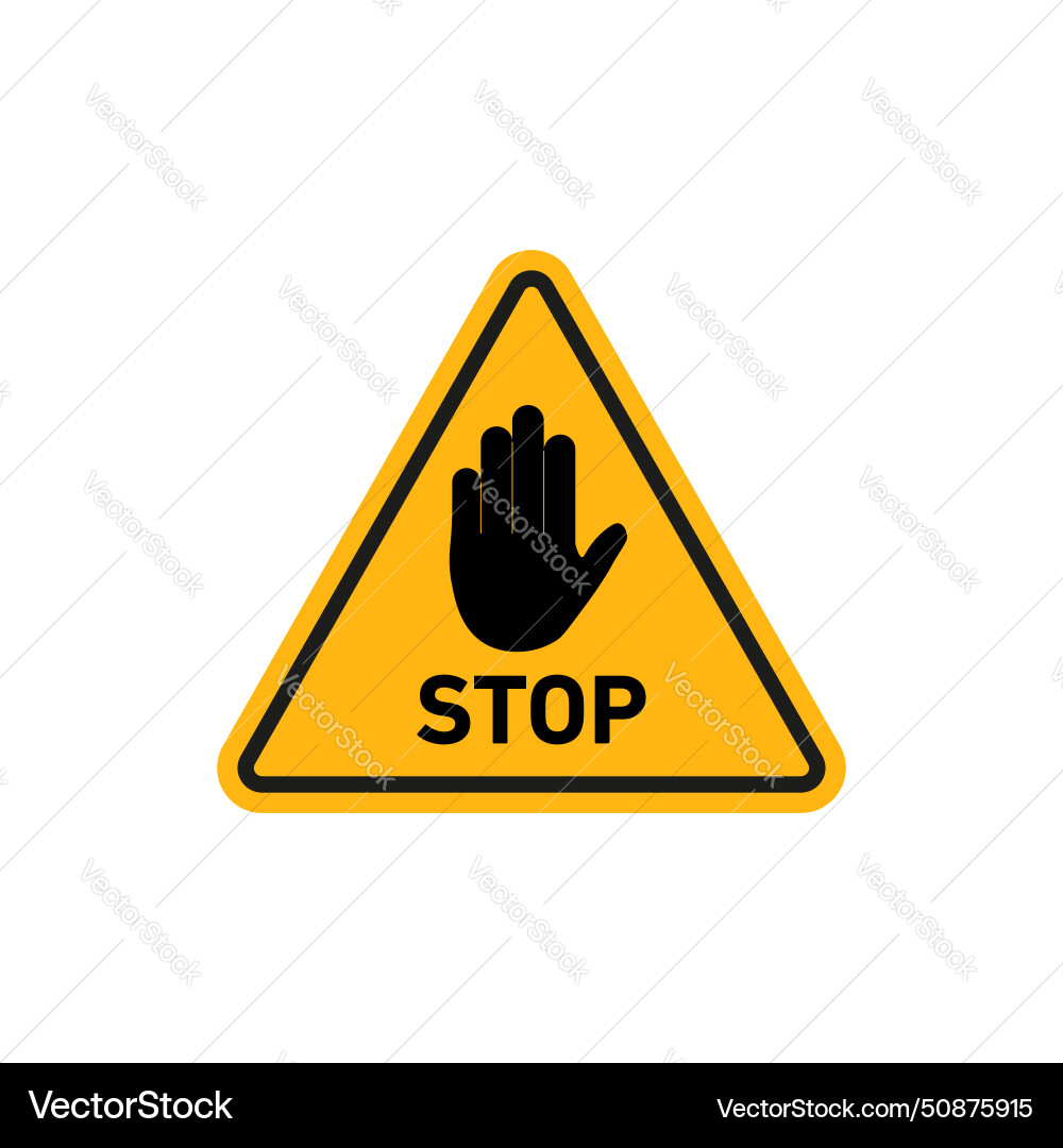 Stop security sign icon set security measures and Vector Image