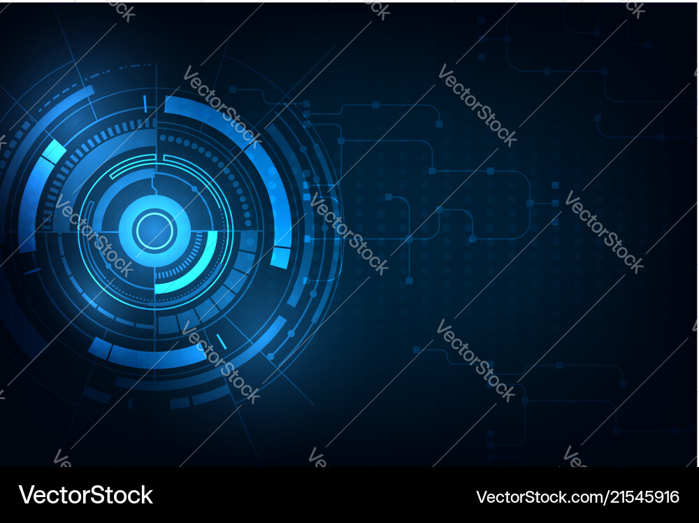 Abstract Blue Technology Circuit Background – Royalty-Free Vector ...
