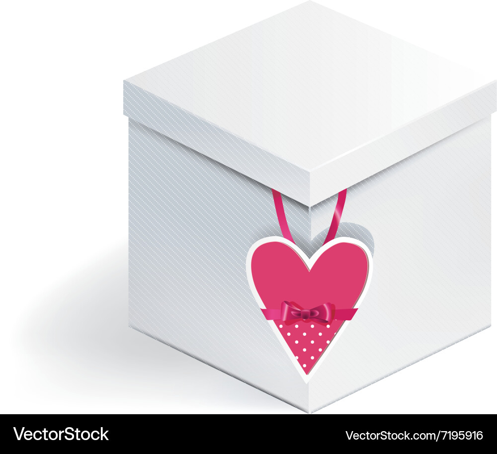 Box with heart Royalty Free Vector Image - VectorStock