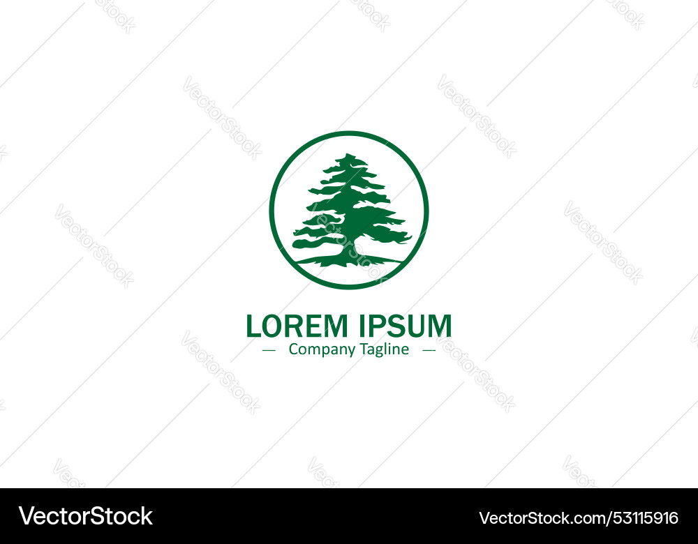Classic tree icon for heritage and cultural Vector Image