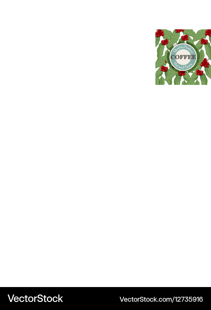 Coffee tree design template Royalty Free Vector Image