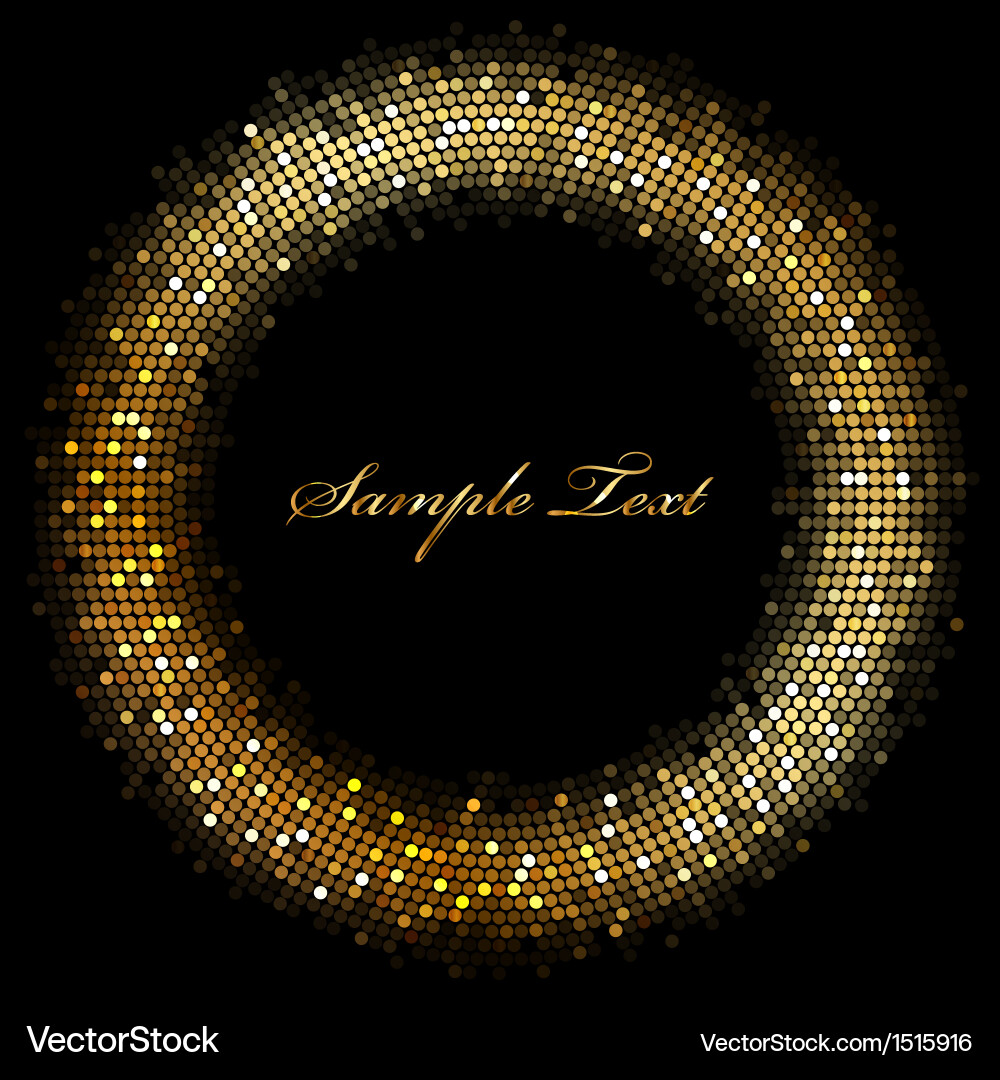 Gold Sparkle Frame - Festive Celebration Vector Image