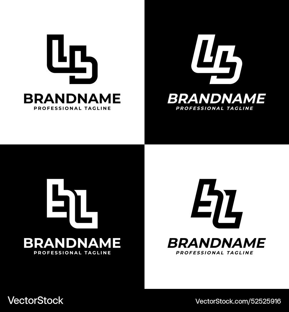 Letters lb and bl monogram logo suitable for any Vector Image