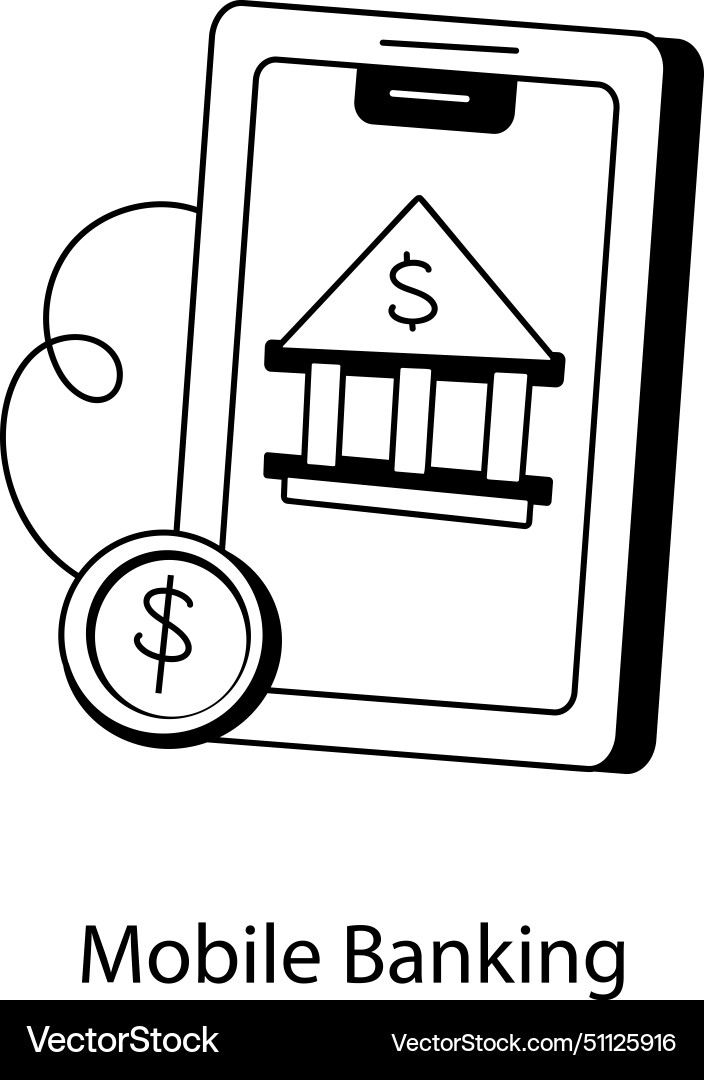 Mobile banking Royalty Free Vector Image - VectorStock