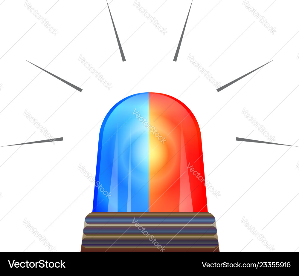Red blue flasher icon cartoon style Royalty Free Vector