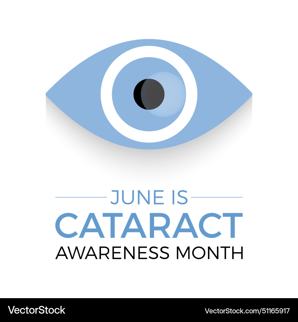 Cataract awareness month health Royalty Free Vector Image
