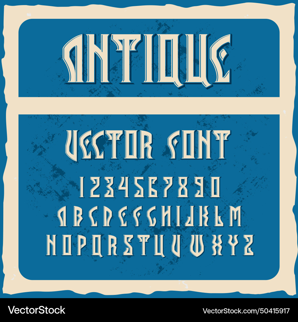 Good handcrafted font for any label design Vector Image