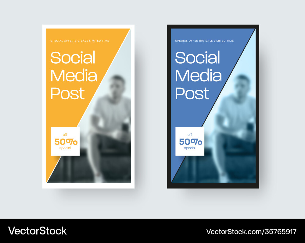 Rectangular poster template for special limited Vector Image