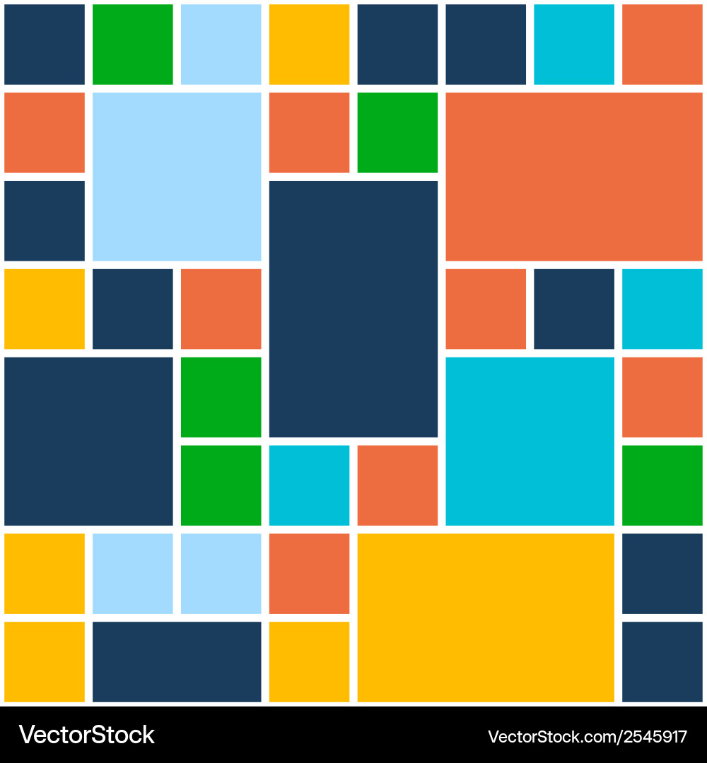 Squares color background template for flat design Vector Image