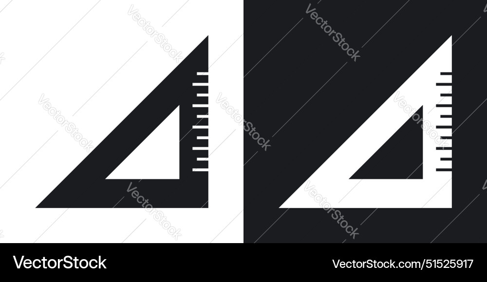 Triangle ruler icon Royalty Free Vector Image - VectorStock