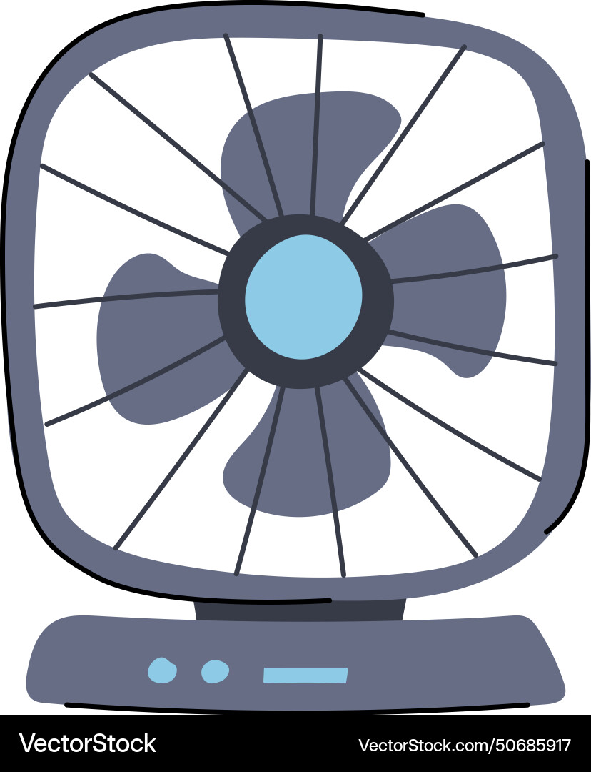 Ventilator desk fan cartoon Royalty Free Vector Image