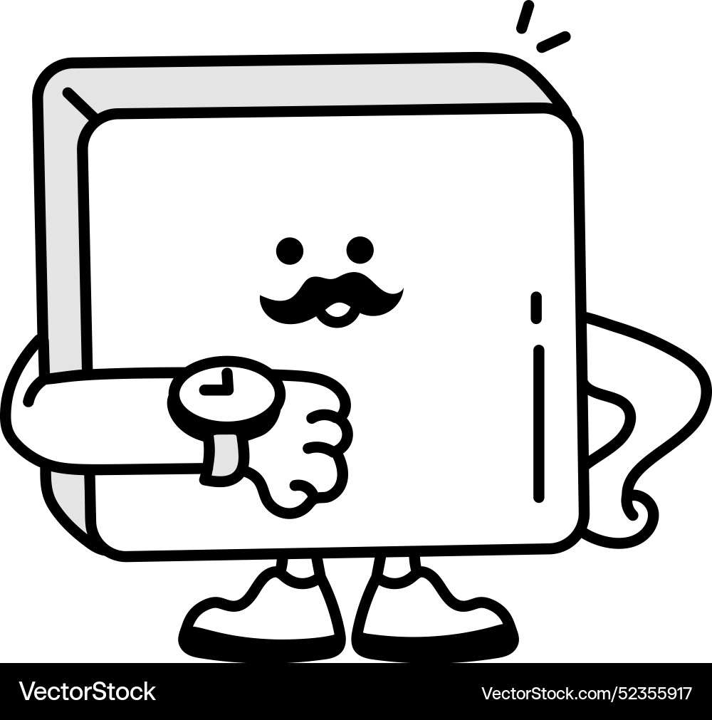 Webcute doodle icon of a missing character Vector Image