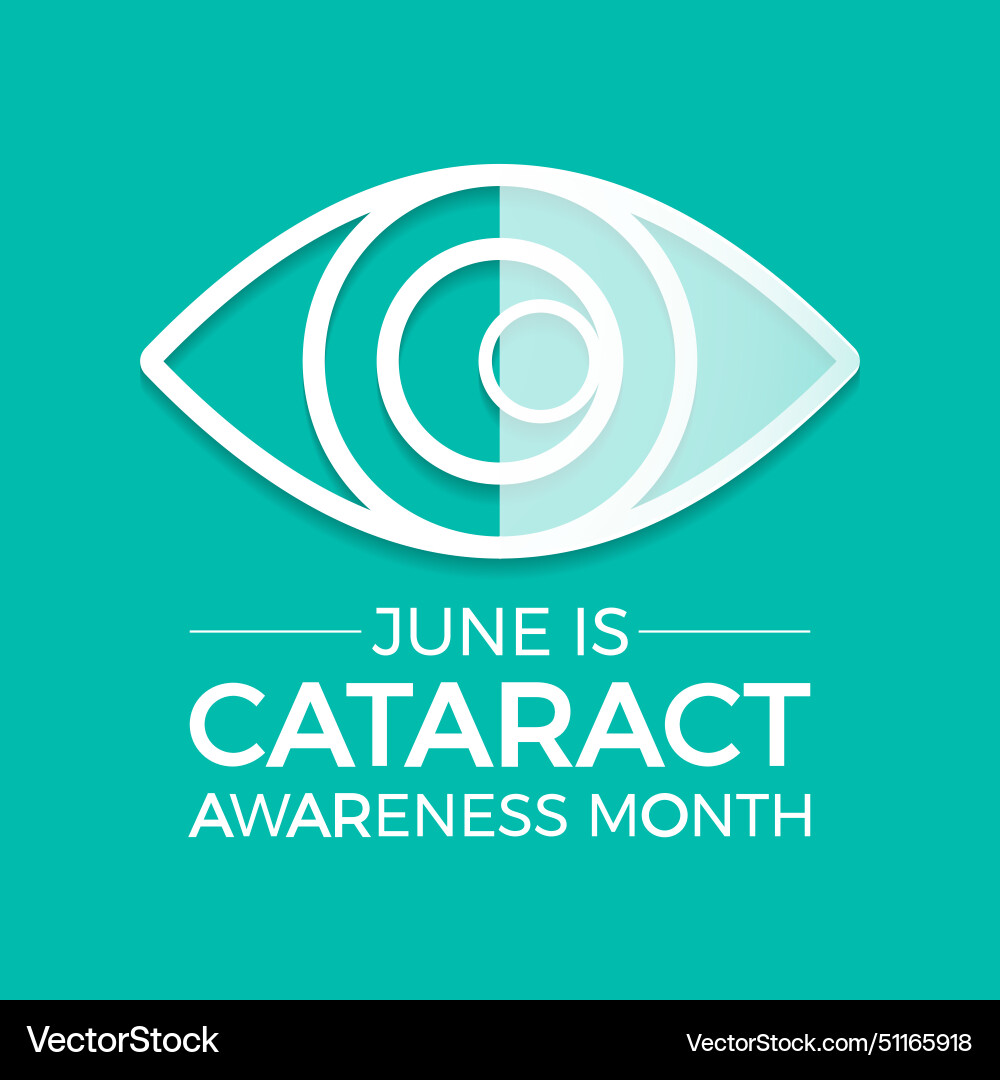 Cataract awareness month health Royalty Free Vector Image