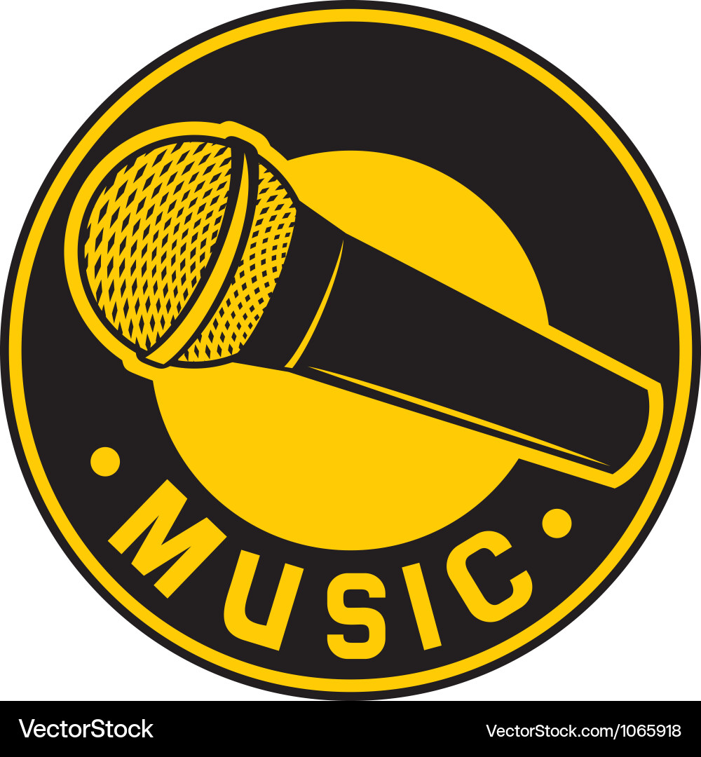 Classic microphone symbol Royalty Free Vector Image