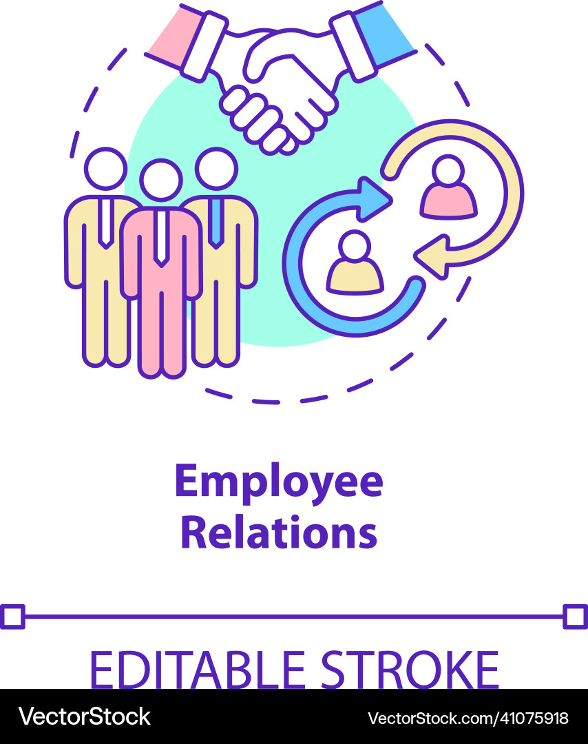 Employee relations concept icon Royalty Free Vector Image Employee relations concept icon Royalty Free Vector Image