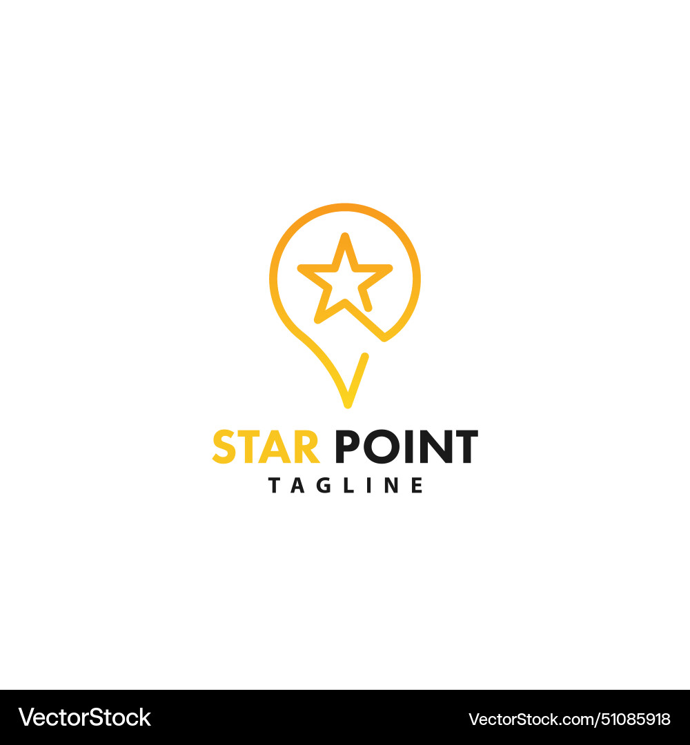 Star point logo symbol design flat style Vector Image