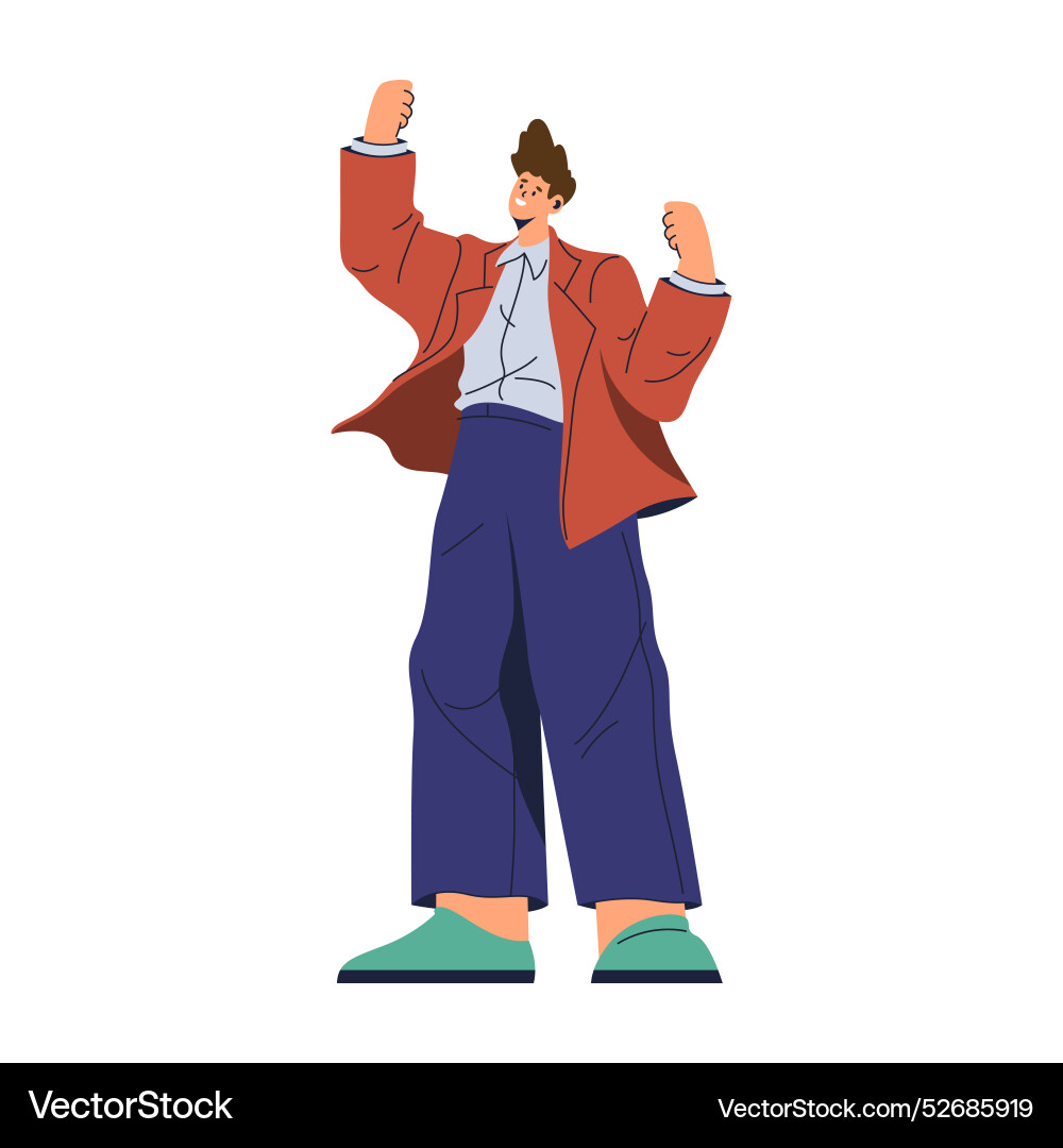 Cheerful businessman or entrepreneur Royalty Free Vector Cheerful businessman or entrepreneur Royalty Free Vector