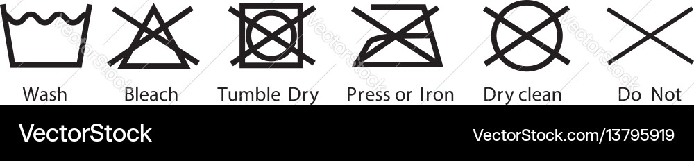 Clothing care label Royalty Free Vector Image - VectorStock