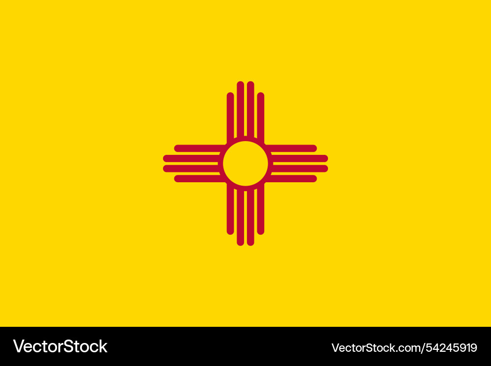 Flag of new mexico Royalty Free Vector Image - VectorStock