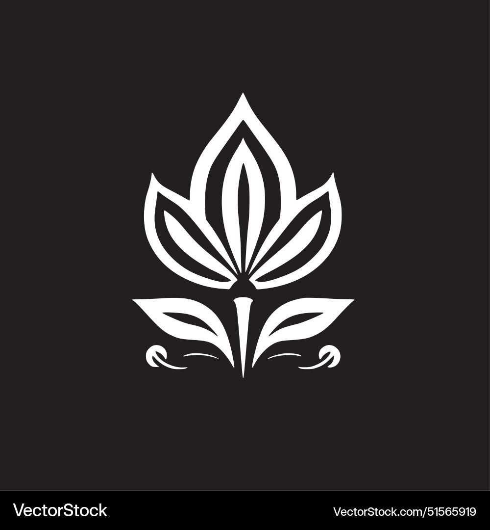Flower - black and white isolated icon Royalty Free Vector